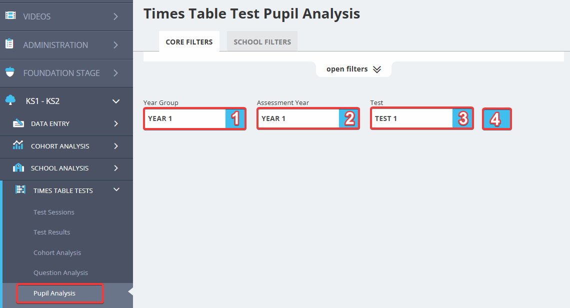 Pupil Analysis - Times Tables – iTRACK Education Support