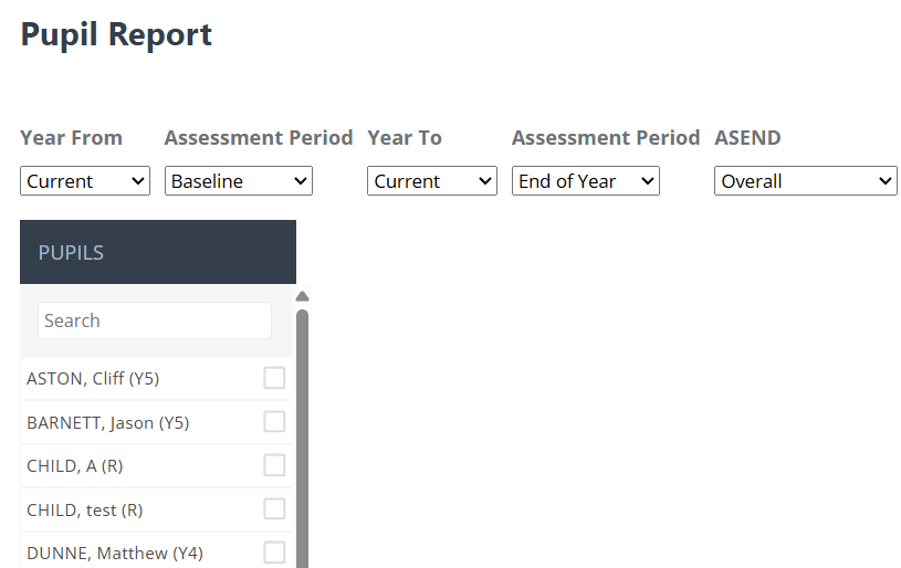 Pupil Report - iASEND – iTRACK Education Support