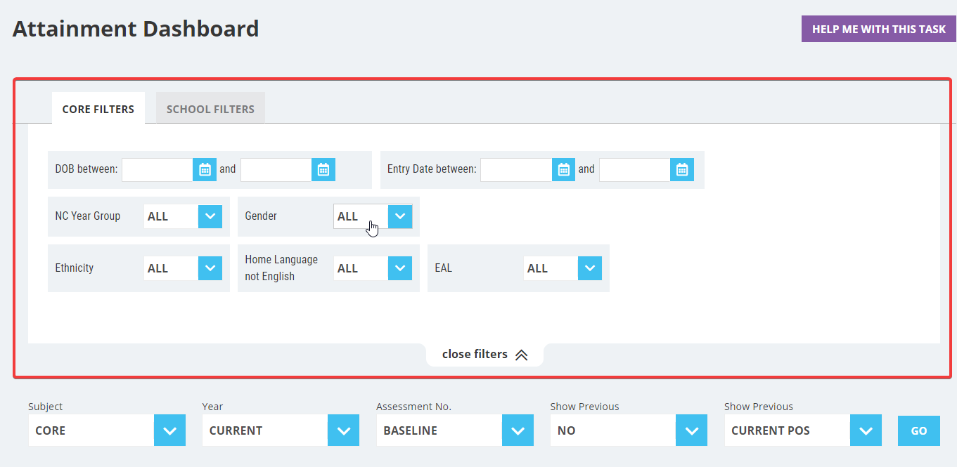 Attainment Dashboard - Primary - iTRACK – iTRACK Education Support