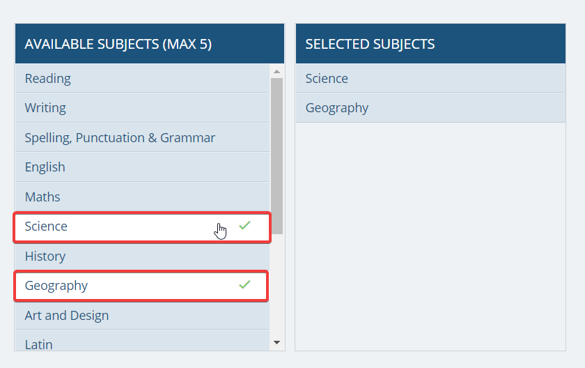 Subject Monitoring - Primary KS1/3 - iTRACK – iTRACK Education Support