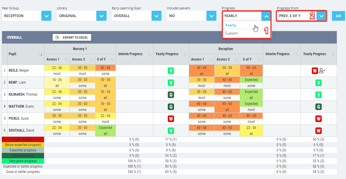 Progress Tracking - Foundation/EYFS - iTRACK – iTRACK Education Support