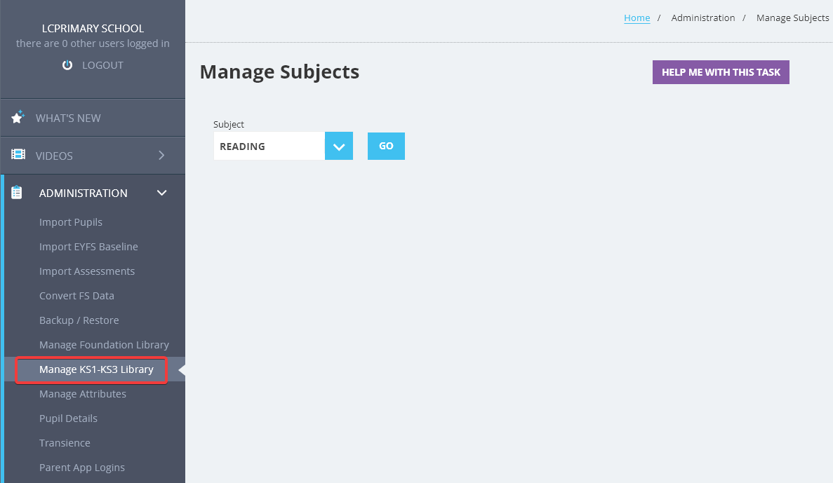 Manage KS1-KS3 Library (Editing Your Subjects/Curriculum) - iTRACK – iTRACK Education Support