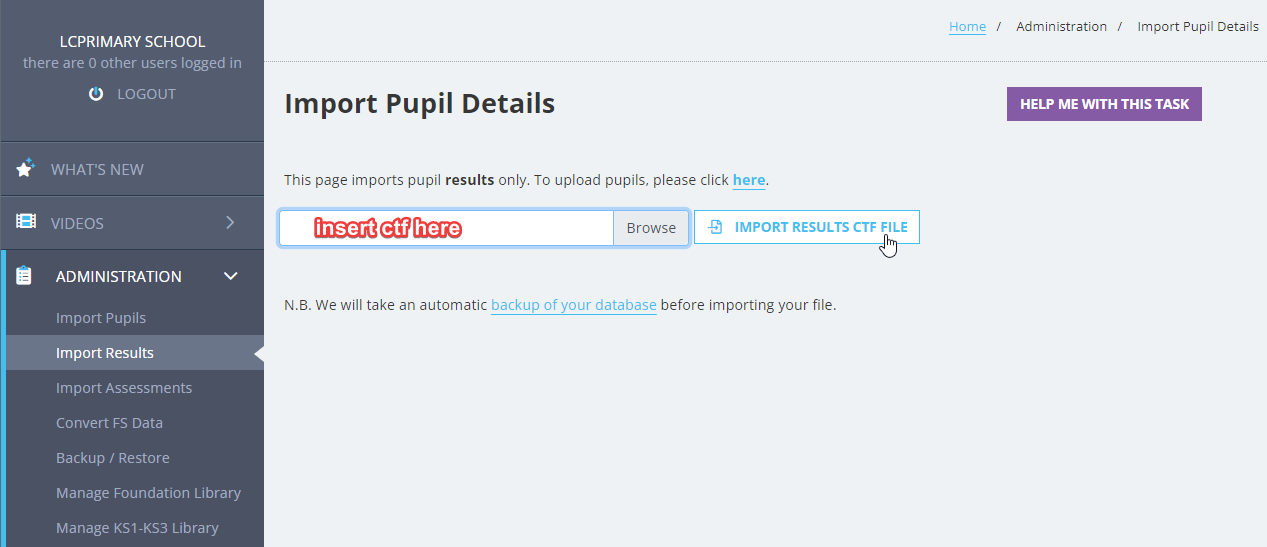 Import Statutory Data (Uploading missing Phonics / Multiplication / KS / EYFS Outcome Data ...